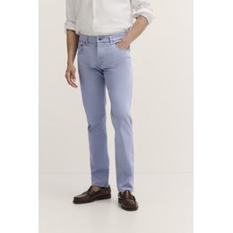 Bugatti Herren 5-Pocket-Hose, blau, Gr. 38, unifarben, 86% Baumwolle, 11% Polyester, 3% Elasthan, Hosen, mit Stretchfunktion