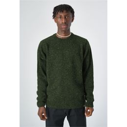 Cleptomanicx Herren Strickpullover "Spacer", gr&uuml;n, Gr. XL, unifarben, 80% Wolle, 20% Polyamid, Pullover, mit lockerem Schnitt