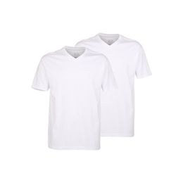 Ceceba Herren T-Shirt "T-Shirt 2er Pack", wei&szlig;, Gr. XXXL, Obermaterial: 95% Baumwolle CO. 5% Elasthan EL., Shirts