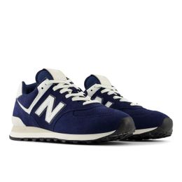 New Balance Damen Sneaker "574", Gr. 39,5, blau, Leder, Synthetik, Schuhe