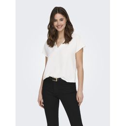 Jacqueline de Yong JDY Damen Shirtbluse "JDYLION S/S TOP WVN NOOS", wei&szlig;, Gr. 44, unifarben, Web, Obermaterial: 100% Polyester, Blusen