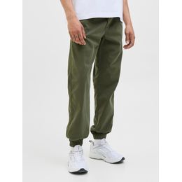 Jack & Jones JACK & JONES Herren Jogginghose "JPSTKANE TROY CUFFED JOGGER SN", gr&uuml;n, Gr. L, unifarben, Web, Obermaterial: 100% Baumwolle, Hosen
