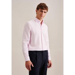 Seidensticker Herren Businesshemd "Schwarze Rose", rosa, Gr. 44, Strukturmuster, unifarben, 100% Baumwolle, Hemden, Regular 1/1 Kentkragen Struktur