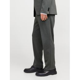 Jack & Jones JACK & JONES Herren Anzughose "JPRJAXON Businesshose mit mittlerer Bundh&ouml;he", grau, Gr. 48, meliert, Web, Obermaterial: 74% Polyester, 22% Viskose,