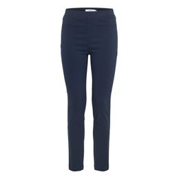 oxmo Damen Leggings "Leggings OXKeily", blau, Gr. L, Obermaterial: 75% Viskose CV. 21% Nylon NY. 4% Elasthan EL., Hosen