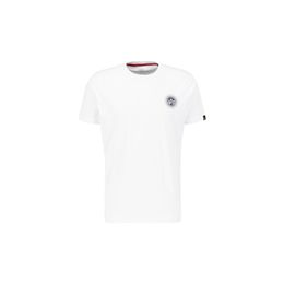Herren T-Shirt "Doted SL T-Shirt", weiß, Gr. S, Alpha Industries, Obermaterial: 100% Baumwolle, Shirts