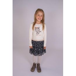happy girls M&auml;dchen Midikleid, beige, Gr. 98, bedruckt, Jersey, Obermaterial: 95% Baumwolle, 5% Elasthan. Futter: 100% Polyester. Unterteil: 100%