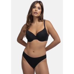 Dorina Damen B&uuml;gel-BH "Michelle", Gr. 75, schwarz, Obermaterial: 56% Polyamid, 32% Polyester, 12% Elasthan, unifarben, BHs, leicht gepolstert,