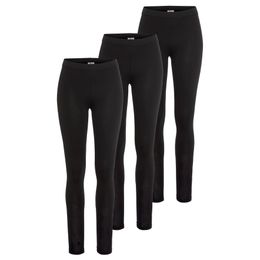 Flashlights Damen Leggings, schwarz, Basic, Gr. 46, unifarben, Jersey, Obermaterial: 95% Baumwolle, 5% Elasthan, Hosen, Basics