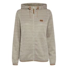 oxmo Damen Fleecejacke "Fleecejacke OXPepples", beige, Gr. M, Obermaterial: 100% Polyester PES., Jacken