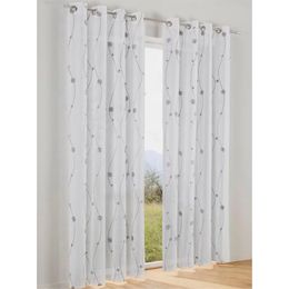 Gardine HEINE HOME, B:140cm H:245cm, grau, Polyester, Gardinen
