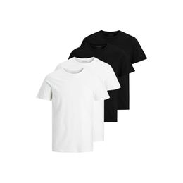 Jack & Jones JACK & JONES Herren T-Shirt "T-Shirt JACBASIC CREW NECK TEE 2PK 4er Pack", schwarz, Gr. XL, Obermaterial: 100% Baumwolle CO., Shirts