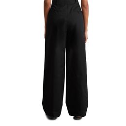 Marc O'Polo MARC O'POLO Damen Bundfaltenhose, schwarz, Gr. 32, Twill, Obermaterial: 97% Baumwolle, 3% Elasthan, Hosen, weit, aus Twill, Allrounder