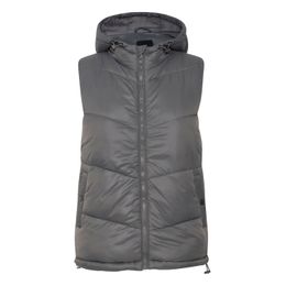 oxmo Damen Steppweste "Steppweste OXTabita", grau, Gr. XS, Obermaterial: 100% Nylon NY., Westen