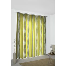 Vorhang WIRTH, B:142cm H:255cm, gr&uuml;n, Jacquard, Polyester, Wohnzimmer, Gardinen, "Brooklyn"