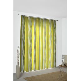 Vorhang WIRTH, B:142cm H:225cm, gr&uuml;n, Jacquard, Polyester, Wohnzimmer, Gardinen, "Brooklyn"