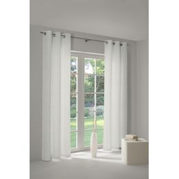 Vorhang WIRTH, B:132cm H:150cm, beige, Jacquard, Obermaterial: 75% Polyester, 25% Baumwolle, Wohnzimmer, Gardinen, "Sepino"