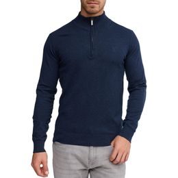 INDICODE Herren Troyer "Lillamos", blau, Gr. XXL, unifarben, Strick, Obermaterial: 80% Baumwolle, 20% Polyamid, Pullover