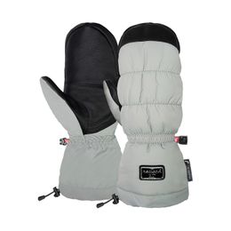 Reusch Damen F&auml;ustlinge "Puffy R-TEX XT Mitten"hellgrau, Gr. 8,5, unifarben, 70% Polyester, 30% Lederimitat, Handschuhe, mit wasserdichter,