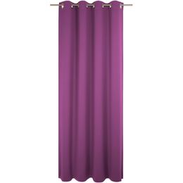 Vorhang WIRTH, B:130cm H:145cm, lila, Jacquard, Baumwolle, Polyester, Wohnzimmer, Gardinen, "Newbury"