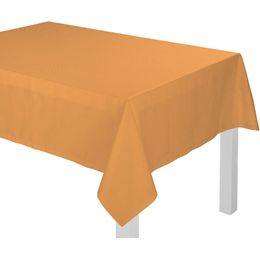 Tischdecke Adam, B:130cm L:190cm, gelb, Bio-Baumwolle, Tischdecken, "Uni Collection", aus 100% Bio-Baumwolle