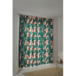 Vorhang Adam, B:145cm H:145cm, bunt, Jacquard, Baumwolle (Bio-Baumwolle), Wohnzimmer, Gardinen, "Eden", aus 100% Bio-Baumwolle