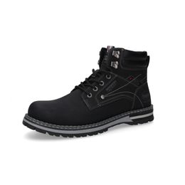 Herren Schnürboots, Dockers by Gerli, Gr. 47, schwarz, Lederimitat, Schuhe, Winterboots, Workerboots mit Profilsohle