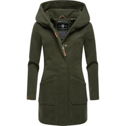 Marikoo Damen Wintermantel "Maikoo", gr&uuml;n, Gr. 4XL, Oberstoff: 90% Polyacryl, 8% Viskose, 2% Elasthan. Futter: 100% Polyester. &Auml;rmelfutter: 100%