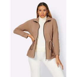 CR&Eacute;ATION L CREATION L Damen Fleecejacke, braun, Gr. 38, unifarben, 100% Polyester, Jacken
