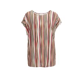 GOLDNER Damen Druckbluse "Kurzgröße Streifenbluse mit Halbarm, überschnittene Schulter", bunt, Gr. 22, Obermaterial: 100% Viskose CV., Blusen