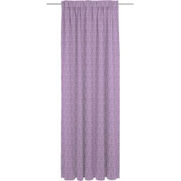 Vorhang Adam, B:142cm H:175cm, lila, Jacquard, Baumwolle, Wohnzimmer, Gardinen, "Little Parrot", aus 100% Bio-Baumwolle