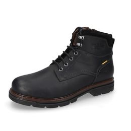 Camel Active Herren Winterboots, Gr. 46, schwarz, Leder, Schuhe, Schn&uuml;rstiefel mit Profilsohle und Warmfutter