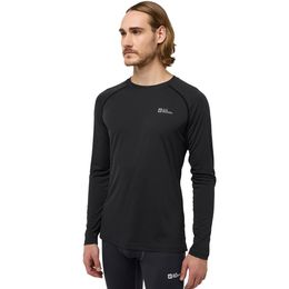 Jack Wolfskin Herren Langarmshirt "INFINITE LIGHT LS M", schwarz, Gr. XXL, Oberstoff: 100% POLYESTER, Shirts
