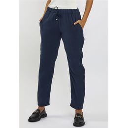 FRESHLIONS Damen 7/8-Hose, blau, Gr. XS, unifarben, 80% Modal, 20% Polyester, Hosen, im klassischen Design