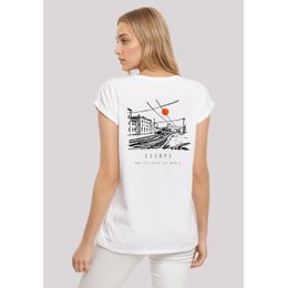 F4NT4STIC Damen T-Shirt "Discover the World Train Station", wei&szlig;, Gr. L, Obermaterial: 100% Baumwolle, Shirts, Premium Qualit&auml;t, ESCAPE Collection