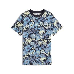 Puma M&auml;dchen T-Shirt "Essentials Nature 2.0 T-Shirt M&auml;dchen", blau, Gr. 128, gebl&uuml;mt, 100% Baumwolle, Shirts