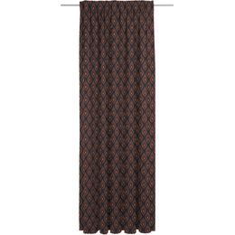 Vorhang Adam, B:142cm H:145cm, bunt, Jacquard, Baumwolle, Wohnzimmer, Gardinen, "Feathers", aus 100% Bio-Baumwolle
