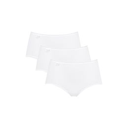 Sloggi Damen Slip "Slip 3er Pack", Gr. 46, wei&szlig;, Obermaterial: 96% Baumwolle CO. 4% Elasthan EL., Unterhosen
