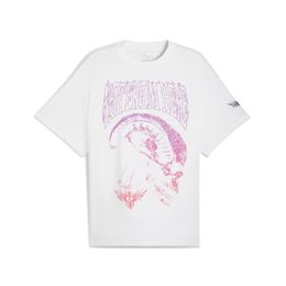 Puma Damen Trainingsshirt "LaMelo World Tour-nament T-Shirt I Herren", wei&szlig;, Gr. XL, mehrfarbig, Obermaterial: 100% Baumwolle; Rippe: 29% Polyester,