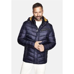 NEW CANADIAN Herren Steppjacke, blau, Gr. 50, unifarben, 100% Polyester, Jacken, mit Fleece-Einsatz am Innenkragen