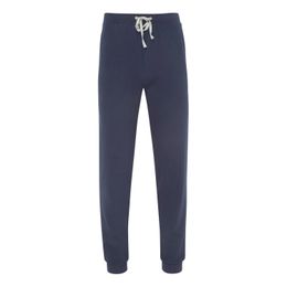 Hajo Herren Jogginghose "Jogginghose", blau, Gr. M, Obermaterial: 62% Baumwolle CO. 33% Polyester PES. 5% Elasthan EL., Hosen