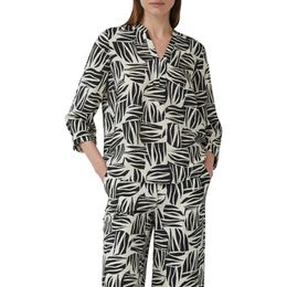 s.Oliver Damen Klassische Bluse, schwarz, Gr. 42, bedruckt, Web, Obermaterial: 84% Viskose, 16% Polyamid, Blusen, mit All-Over Print