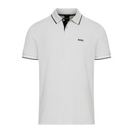 BOSS Green Herren Poloshirt "Paul", grau, Gr. XL, Jersey, Obermaterial: 92% Baumwolle, 8% Elasthan, Shirts, mit Polokragen