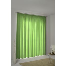 Vorhang WIRTH, B:132cm H:245cm, gr&uuml;n, Chenille, Polyacryl, Wohnzimmer, Gardinen, "Trondheim 234 g/m&sup2;"