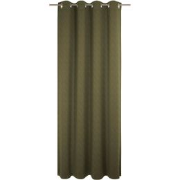 Vorhang WIRTH, B:132cm H:145cm, gr&uuml;n, Jacquard, Baumwolle, Polyester, Wohnzimmer, Gardinen, "Torbole"