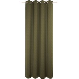 Vorhang WIRTH, B:132cm H:255cm, gr&uuml;n, Jacquard, Baumwolle, Polyester, Wohnzimmer, Gardinen, "Torbole"