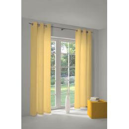 Vorhang Adam, B:145cm H:175cm, gelb, Jacquard, Baumwolle (Bio-Baumwolle), Wohnzimmer, Gardinen, "Graphic Ventus", aus 100% Bio-Baumwolle