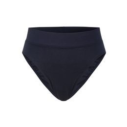 Calida Damen Slip "Slip Elastic High Waist 1er Pack", Gr. XS, blau, Obermaterial: 94% Baumwolle CO. 6% Elasthan EL., Unterhosen