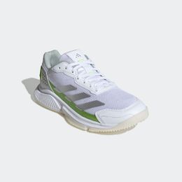 Damen Tennisschuh "COURTQUICK PADEL", adidas Performance, Gr. 42, silber, Synthetik, Textil, Schuhe, Padelschuh