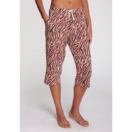 Vivance Dreams Damen Caprihose, Gr. 36, schwarz, Single Jersey, Obermaterial: 100% Baumwolle, gemustert, Basic, Hosen, mit sch&ouml;nem Muster